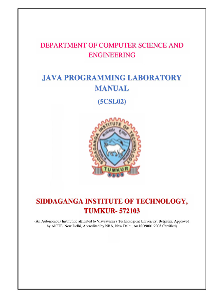 Java Prog Manual | PDF