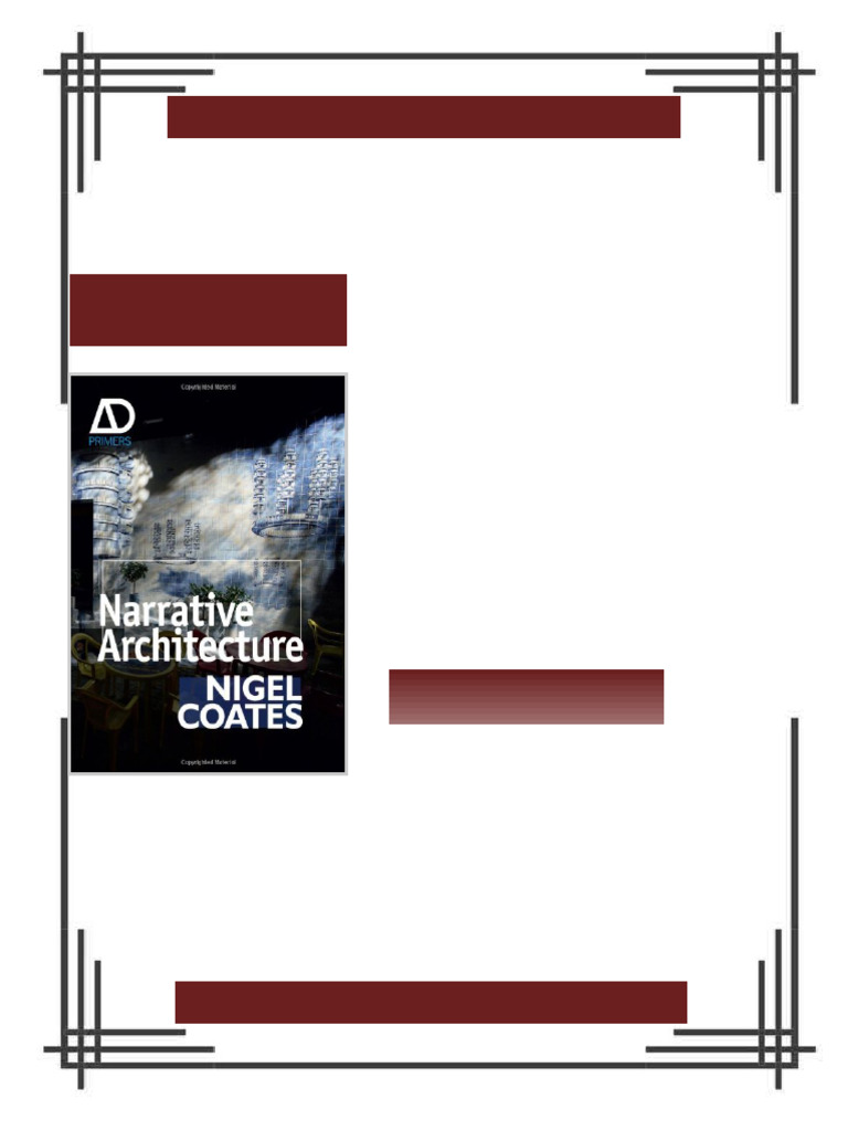 Narrative Architecture Architectural Design Primers series 1st Edition ...