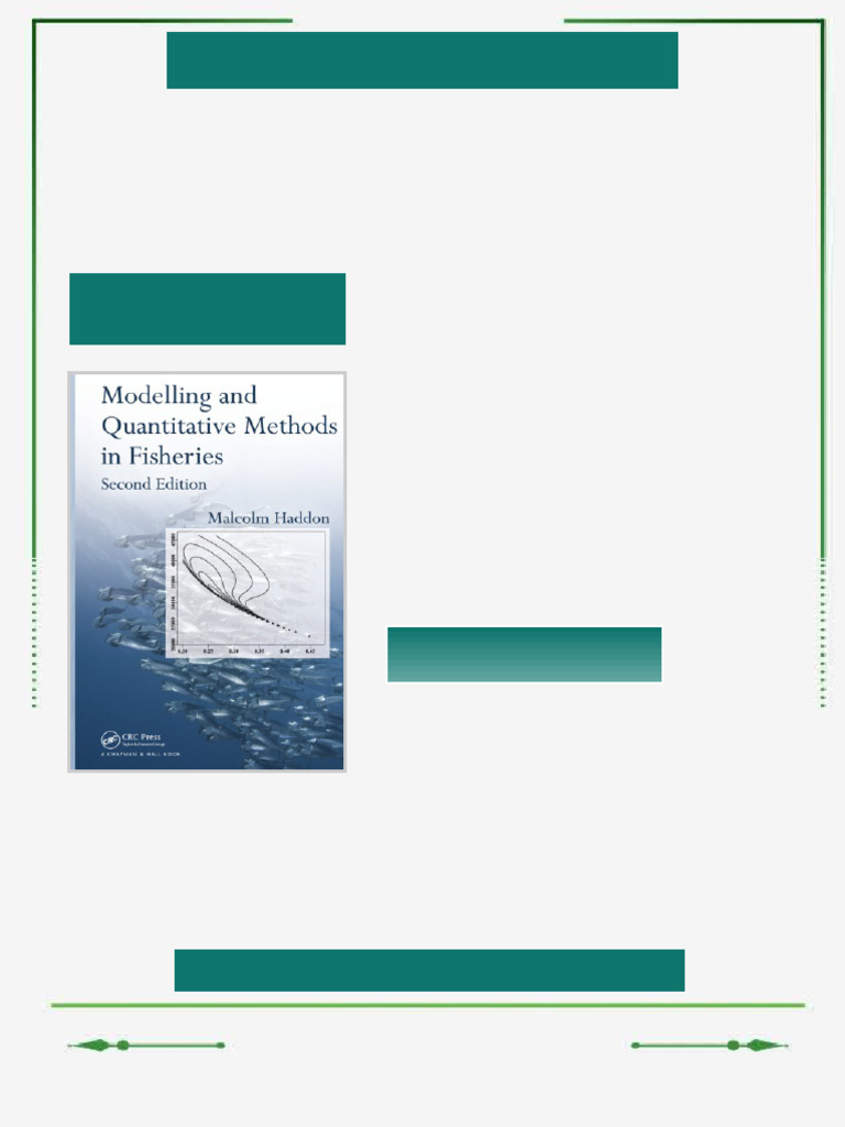 Modelling and Quantitative Methods in Fisheries 2nd Edition Haddon ...