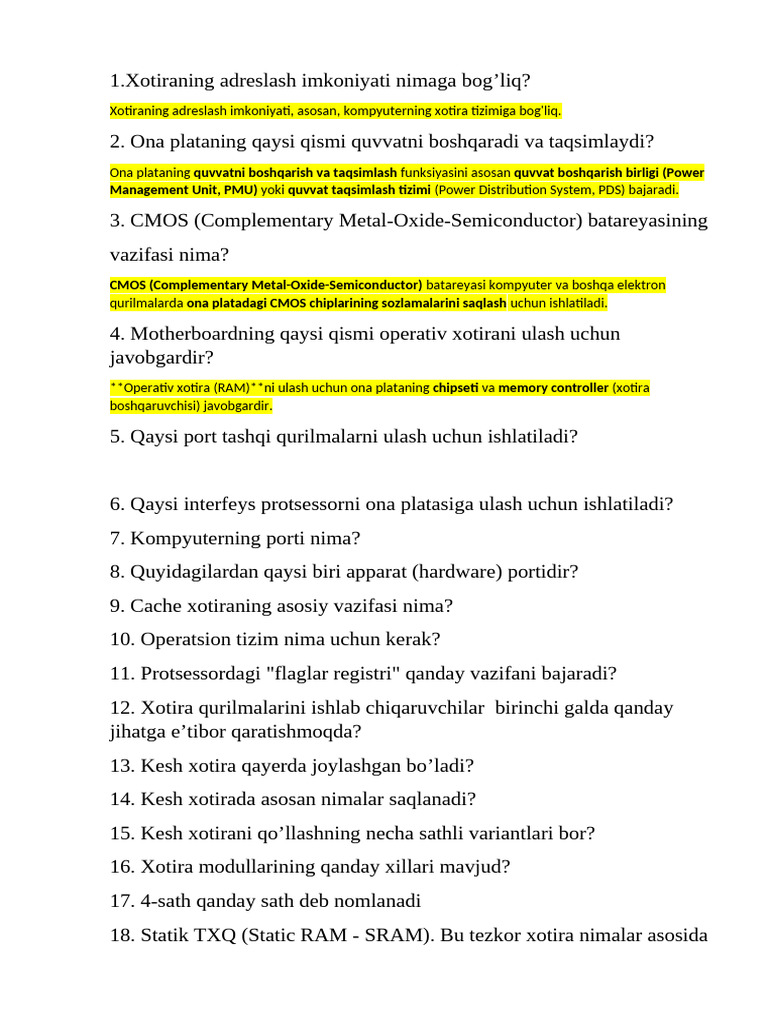 Arxitektura Yangi Savollar | PDF