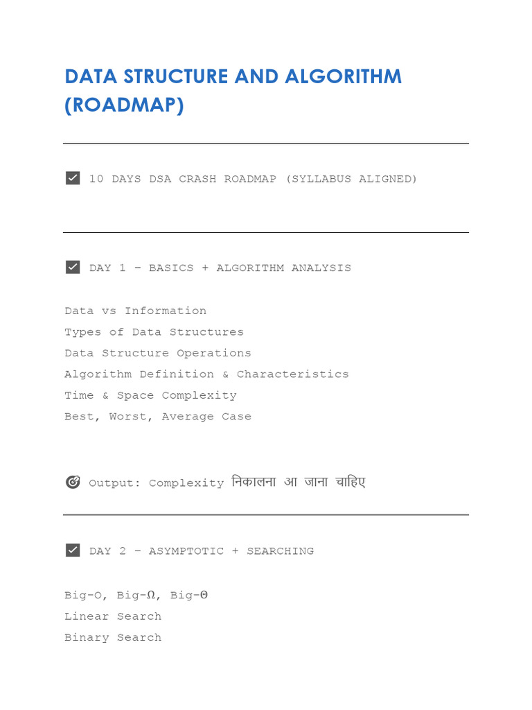 Dsa Roadmap | PDF