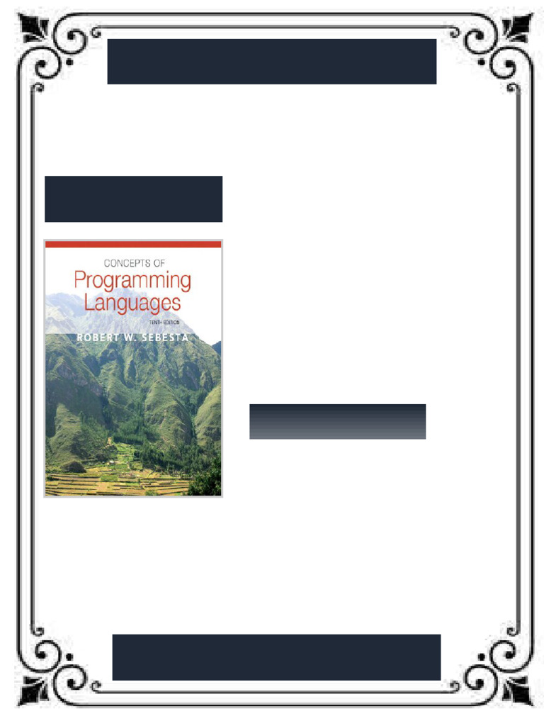 Concepts of Programming Languages (10th Edition) Sebesta ebook ...