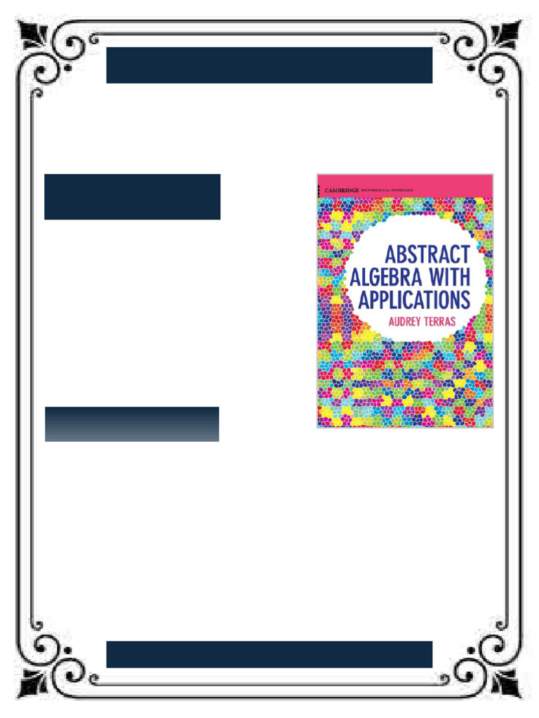 Abstract Algebra with Applications 1st Edition Audrey Terras eBook ...