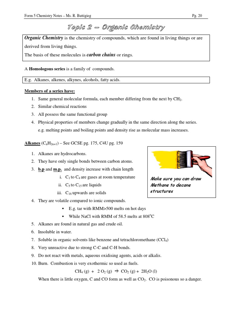 Chemistry Form 5 Chapter 2 | PDF | Alkane | Alkene
