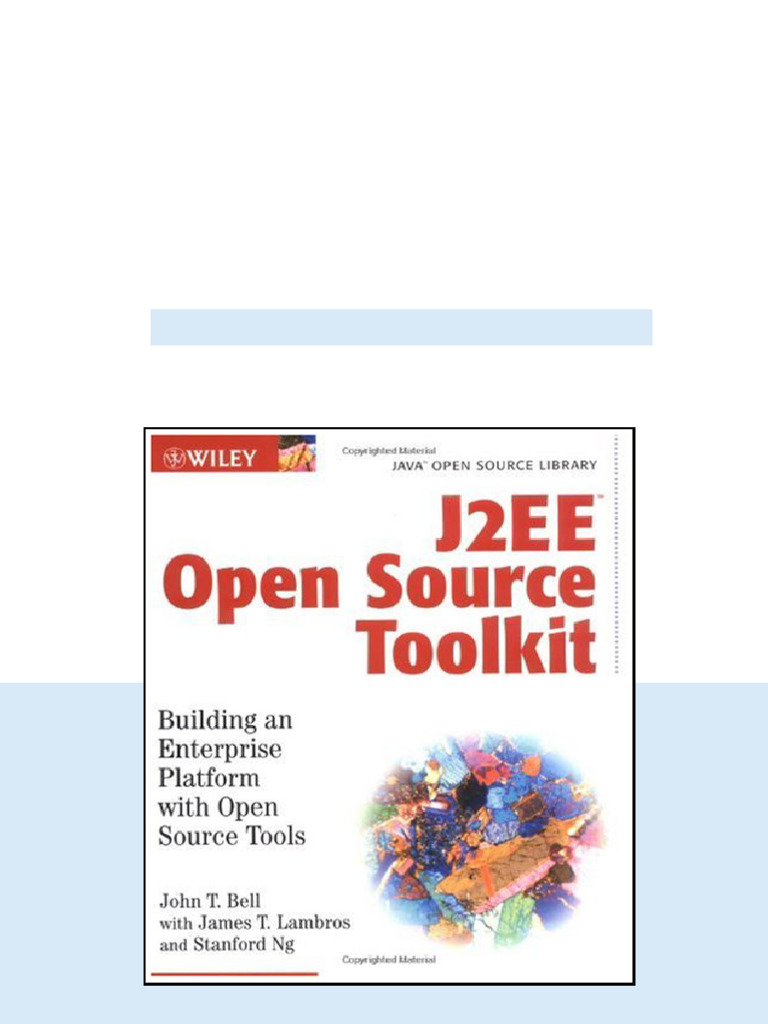 J2ee Open Source Toolkit Building An Enterprise Platform With Open ...