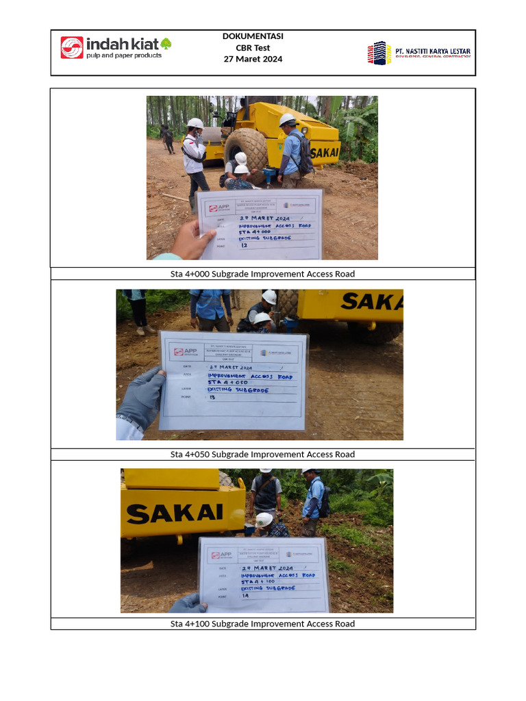 CBR Test Documentation for Access Road | PDF