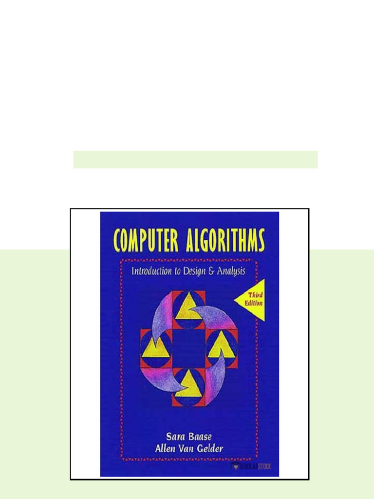Solution Manual for Computer Algorithms: Introduction to Design and ...