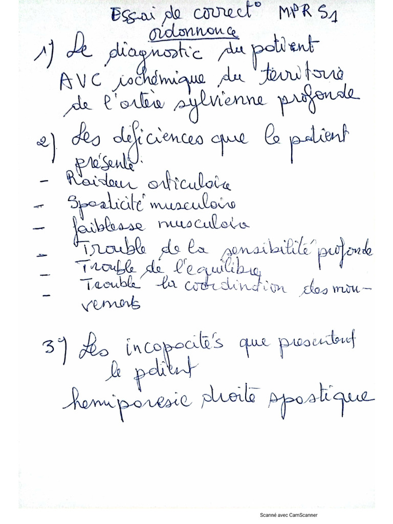 Essai de Correction Sujet MPR S1 | PDF