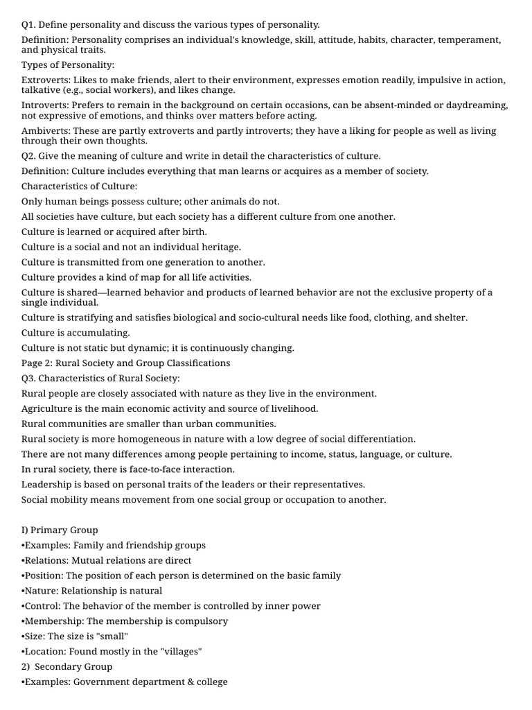 Extension Paper | PDF | Extraversion And Introversion | Society