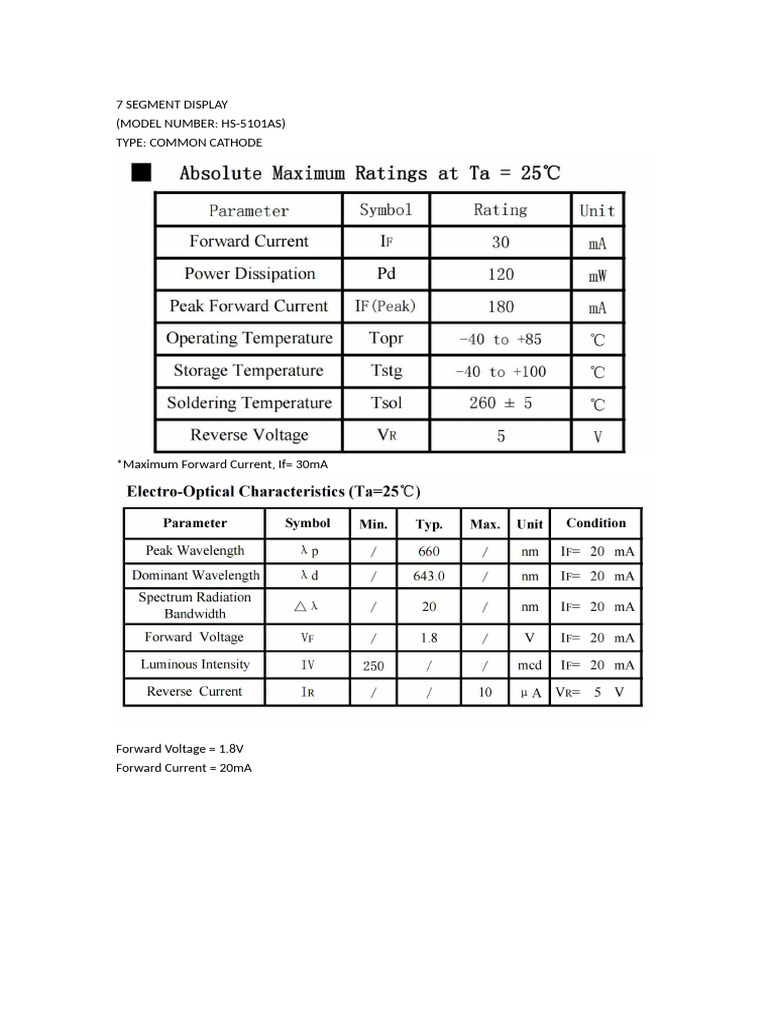 7 Segment Display | PDF