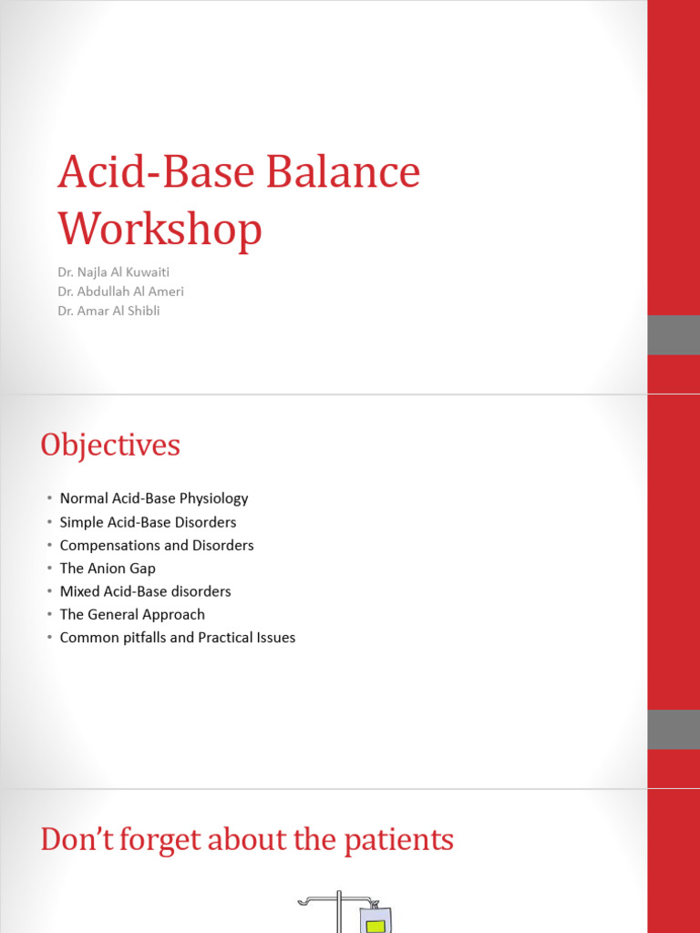 Acid-Base Balance Workshop Overview | PDF | Physiology | Intensive Care ...