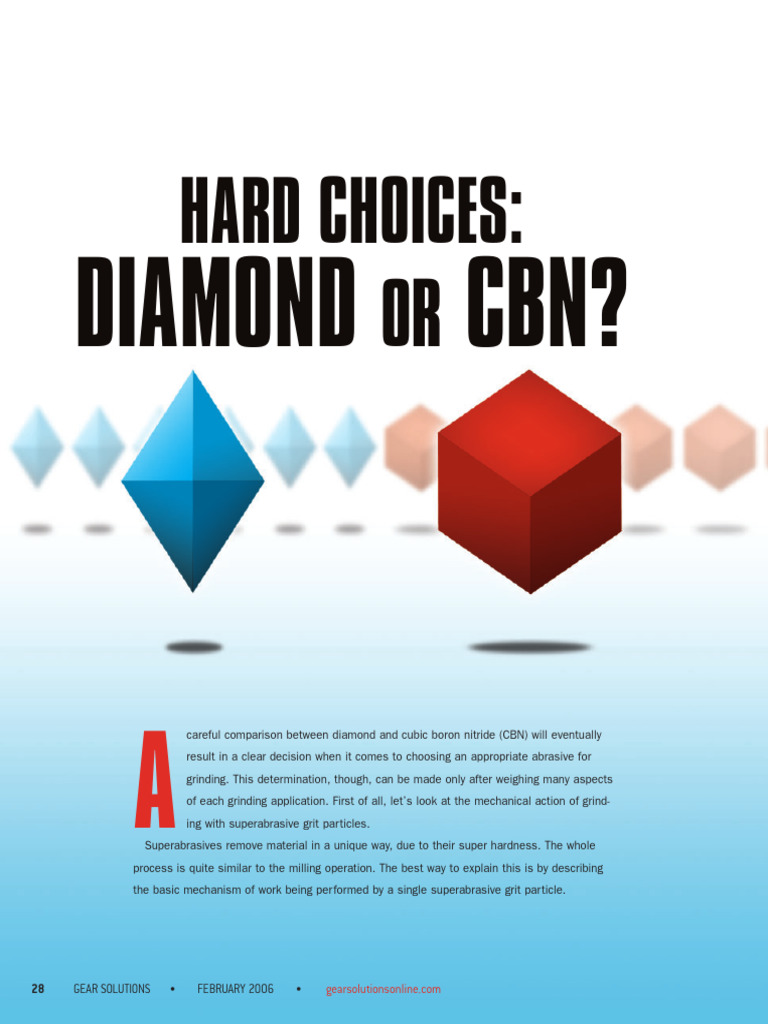 A Careful Examination of The Inherent Properties of Diamond and CBN ...