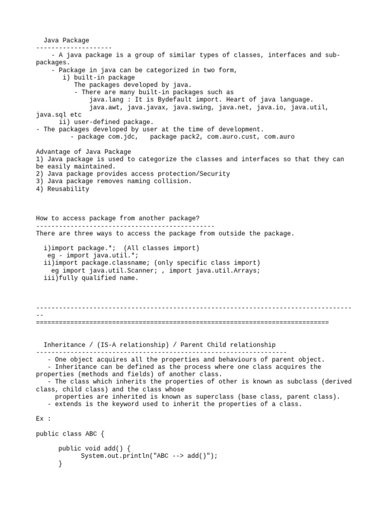 2_Packages & Inheritance | PDF | Inheritance (Object Oriented ...