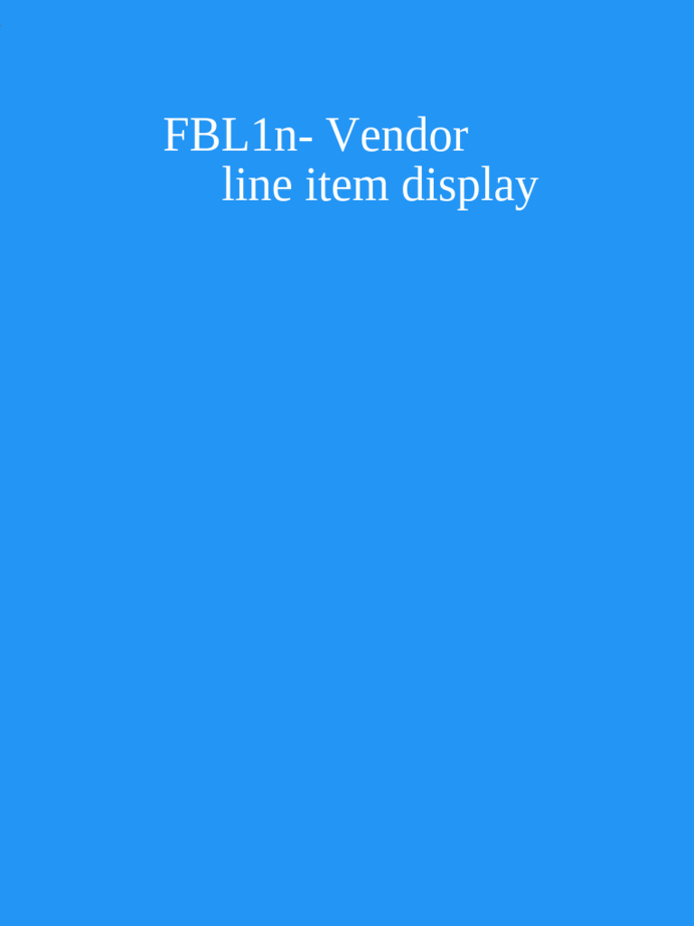 FBL1N | PDF | Accounts Payable | Invoice