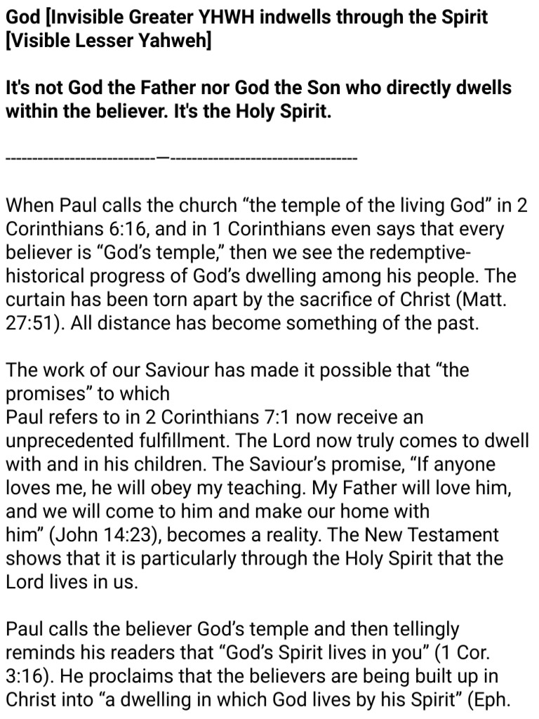 Understanding the Holy Spirit's Indwelling | PDF | Jesus | Glory (Religion)