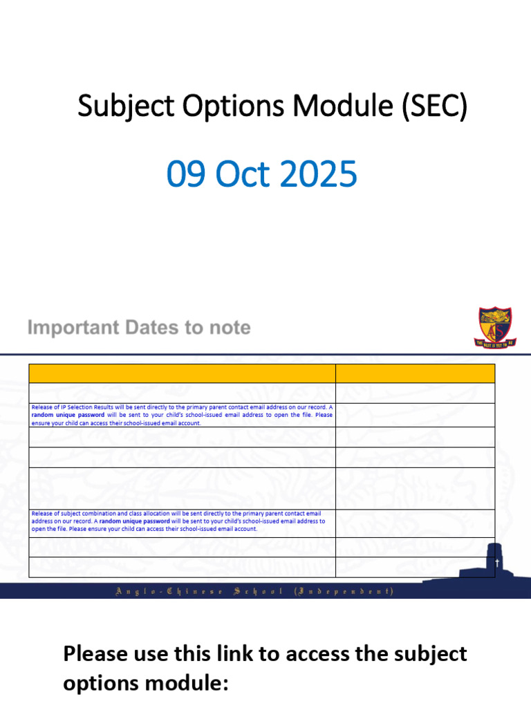Subject Options Module Schedule 2025 | PDF | Computing