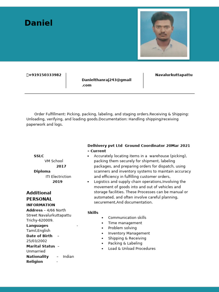 Daniel Resume 15dec | PDF