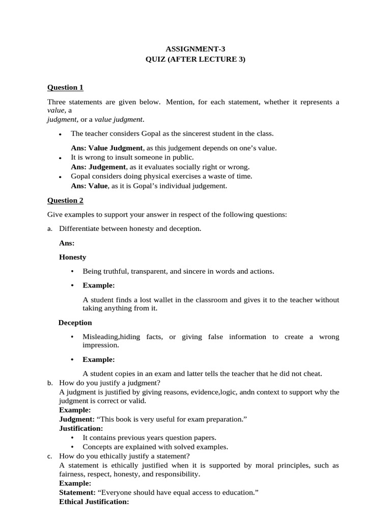 Short Questions After Lecture 3 | PDF