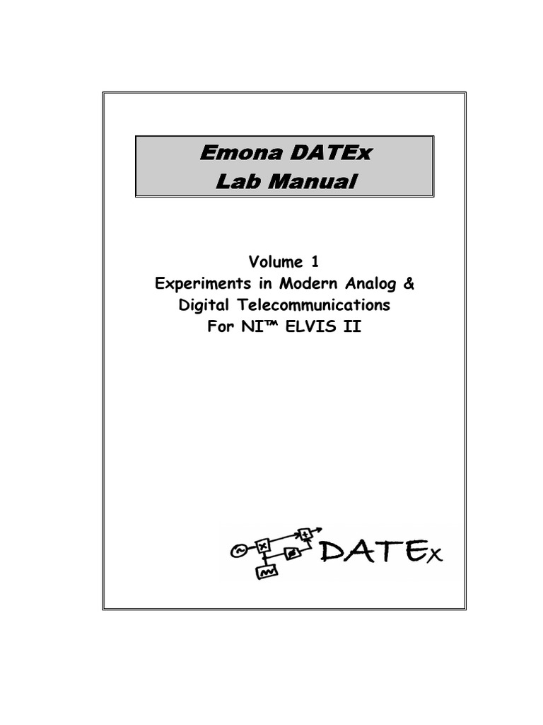 Emona DATEx Lab Manual: Telecom Experiments | PDF | Electrostatic ...