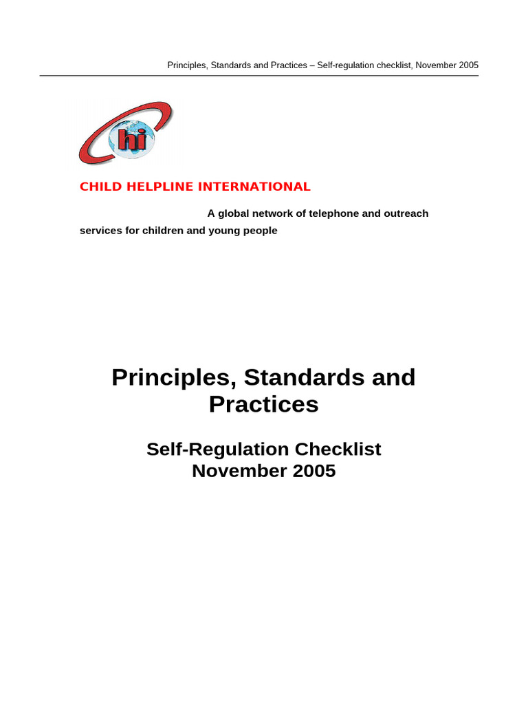 CHI PSPChecklist | PDF | Convention On The Rights Of The Child | Policy