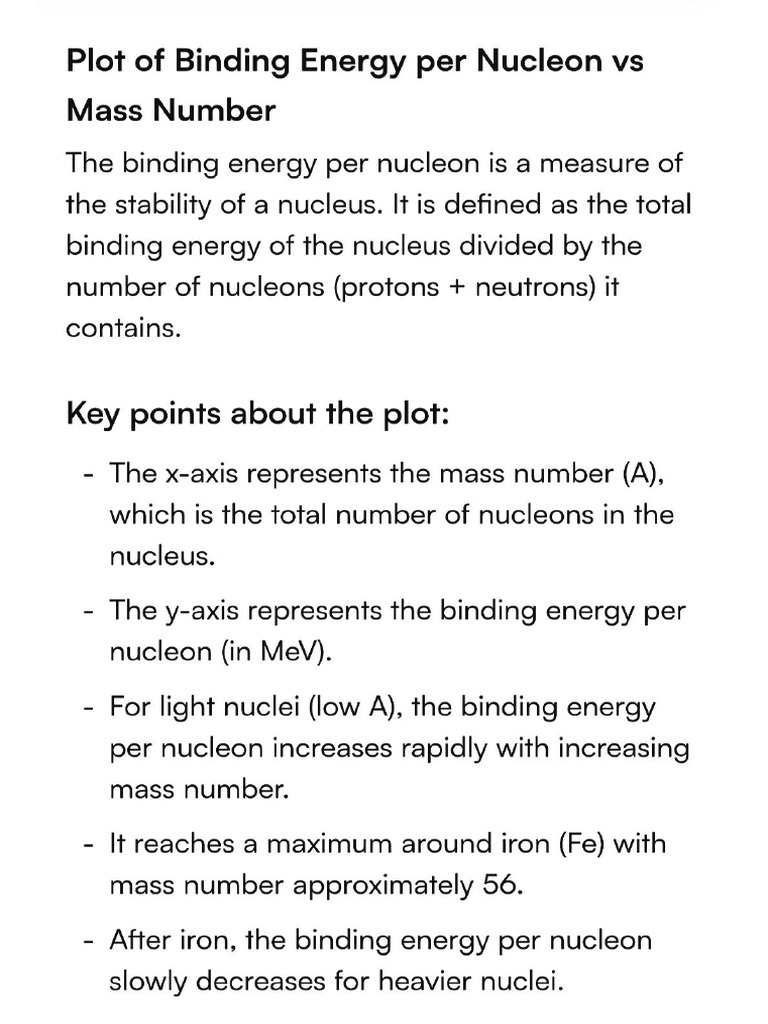 Binding Energy Per Nucleon | PDF