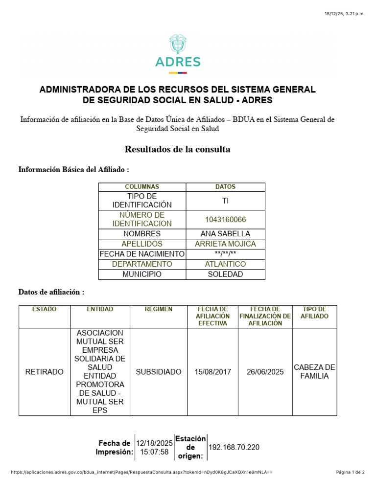 Ana Arrieta Adres | PDF