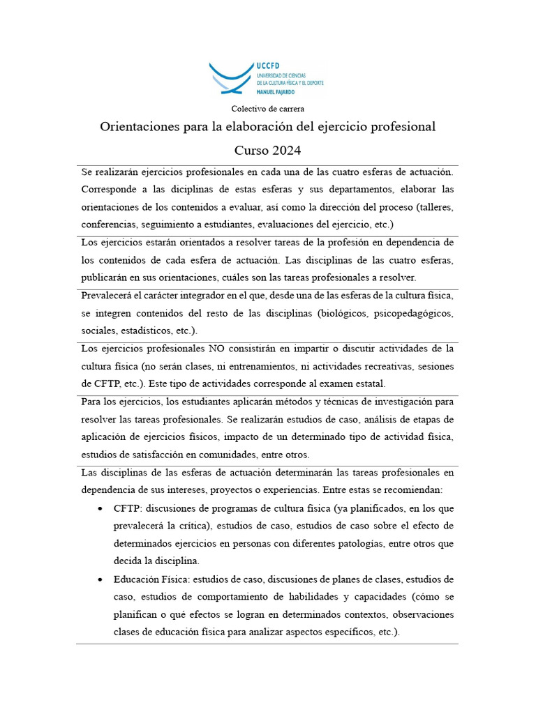 Orientaciones Ejercicio Profesional | PDF | Caso de estudio | Evaluación