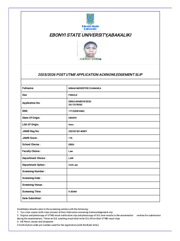 EBSU | PDF