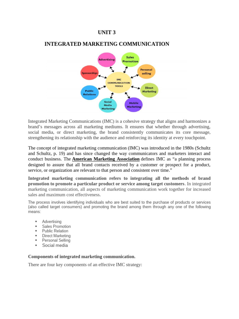 Integrated Marketing Communication Overview | PDF | Marketing ...