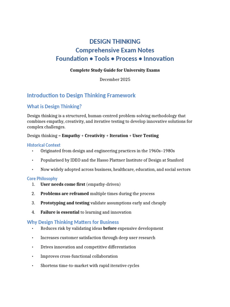 Design Thinking Premium Pdf Pdf Design Thinking Prototype
