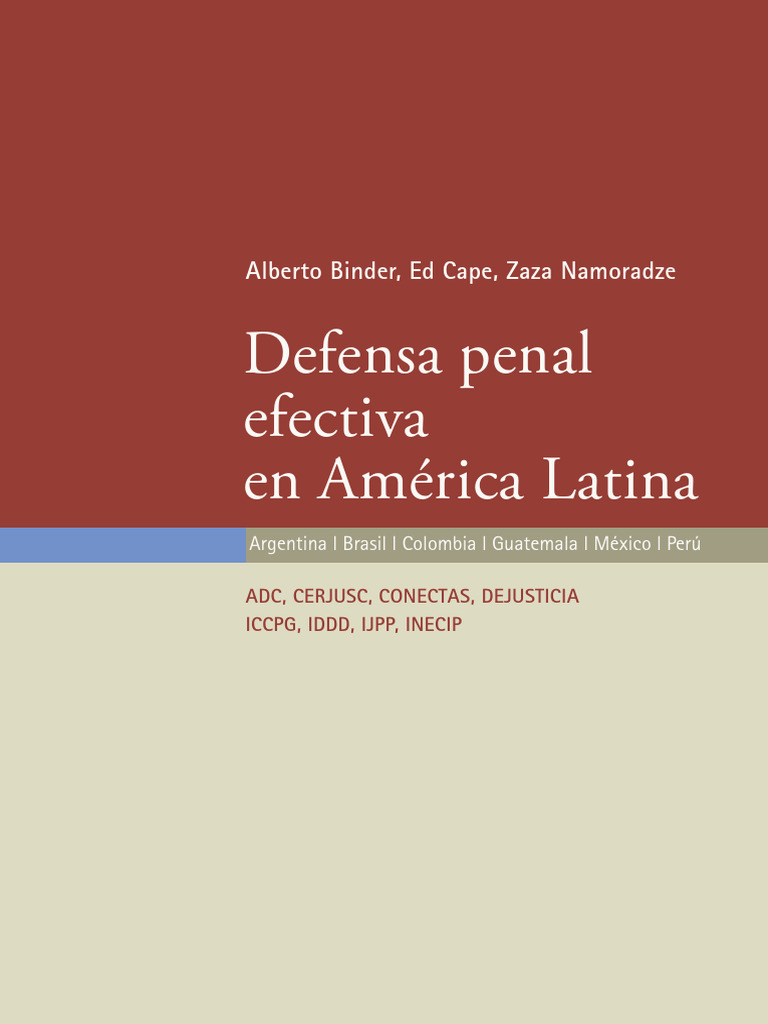 1. Binder, Cape, Namoradze. INECIP. Estándares Latinoamericanos Sobre ...