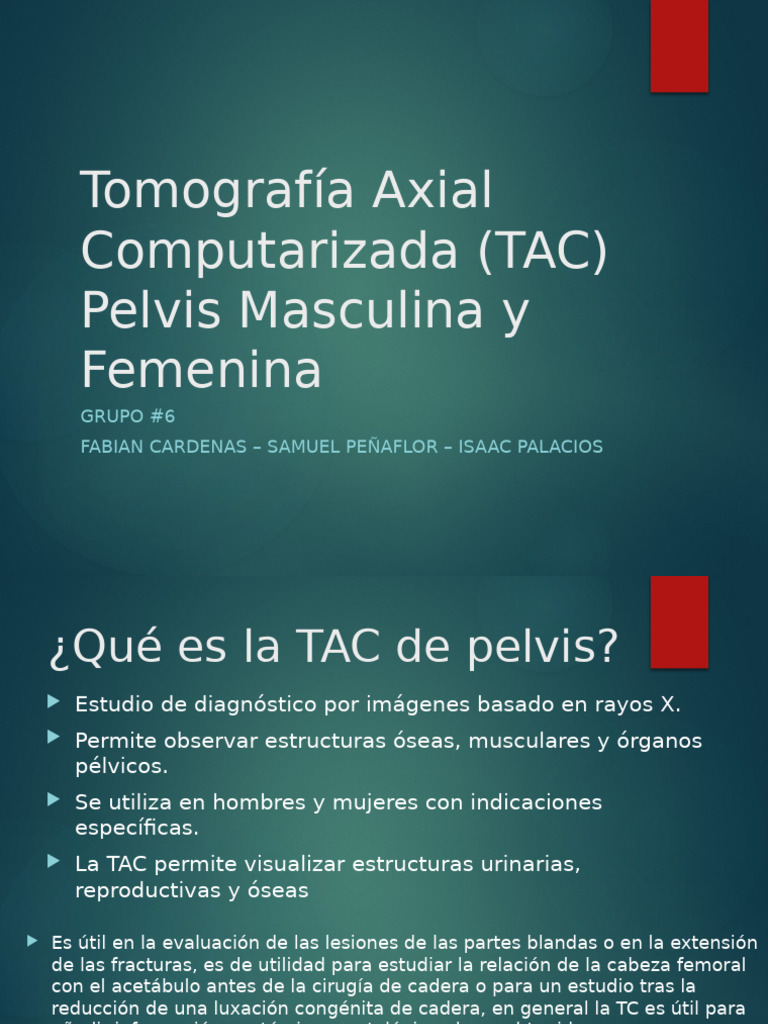 TAC_pelvis_presentacion | PDF | Pelvis | Ct Scan