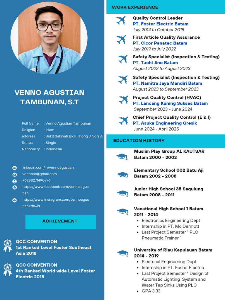 Profil Venno Agustian: Karir dan Pendidikan | PDF