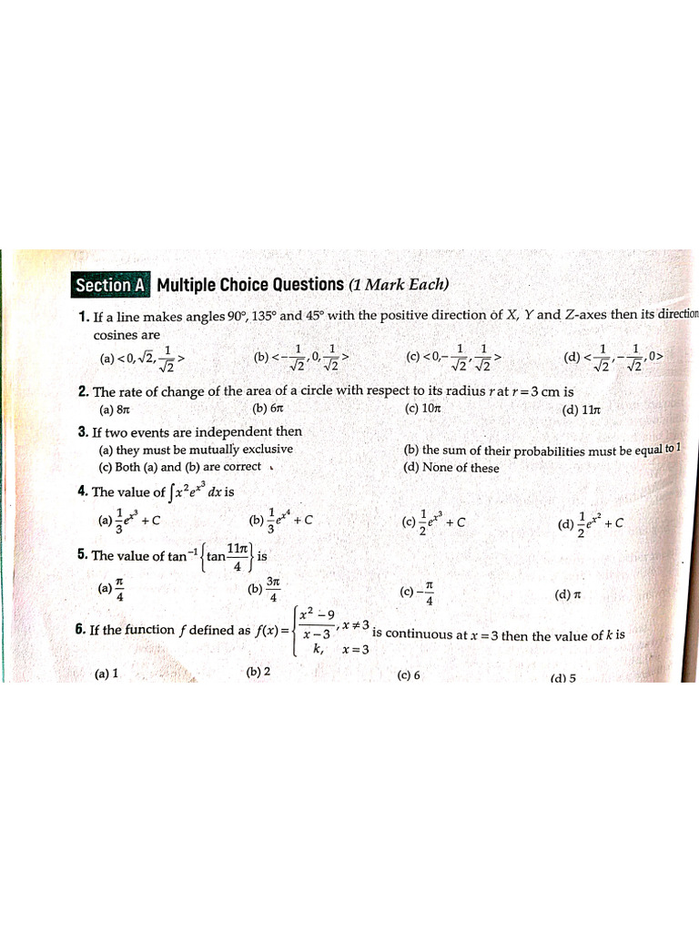 Sample Paper 1 | PDF