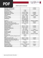 UFS Academic Calendar 2025 Overview | PDF | Academic Term ...