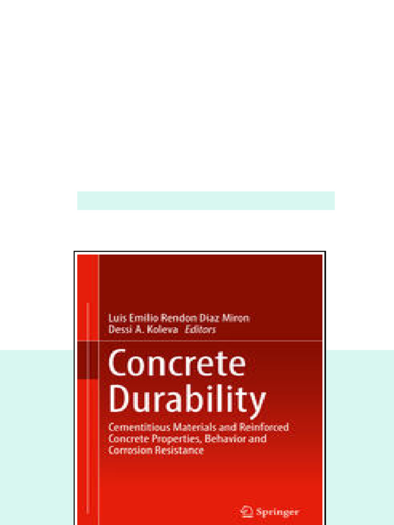 Concrete Durability Cementitious Materials And Reinforced Concrete ...