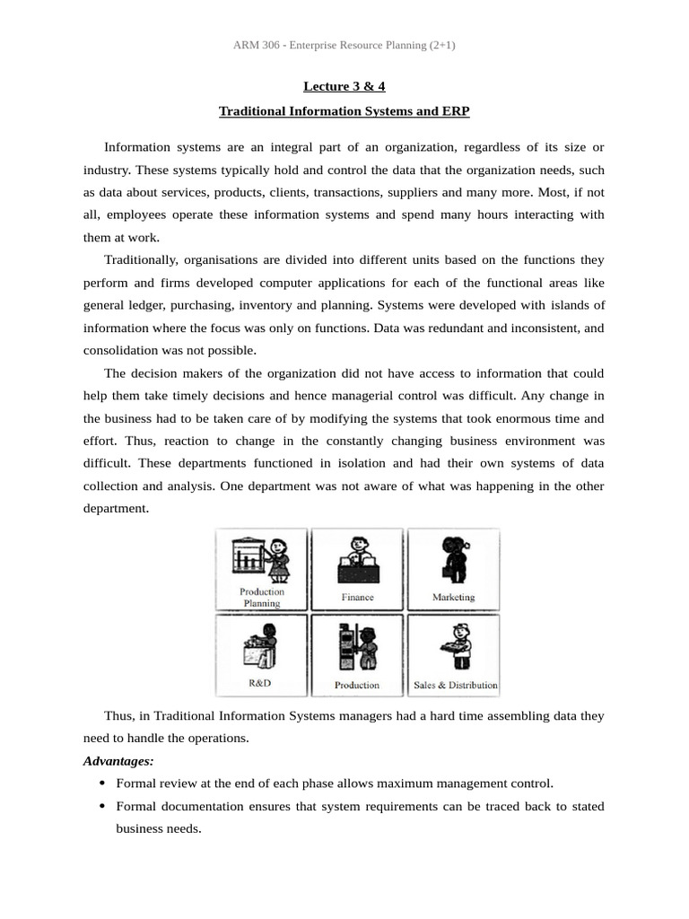 ERP vs Traditional Systems Explained | PDF | Enterprise Resource ...