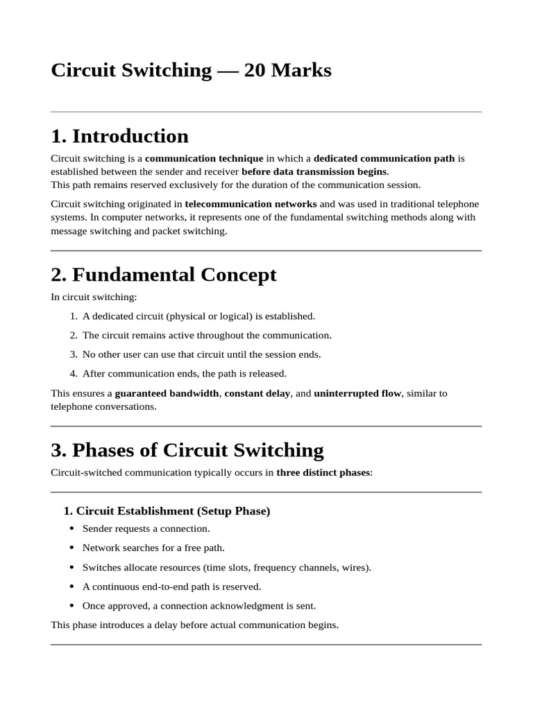 Understanding Circuit Switching Basics | PDF | Computer Network ...