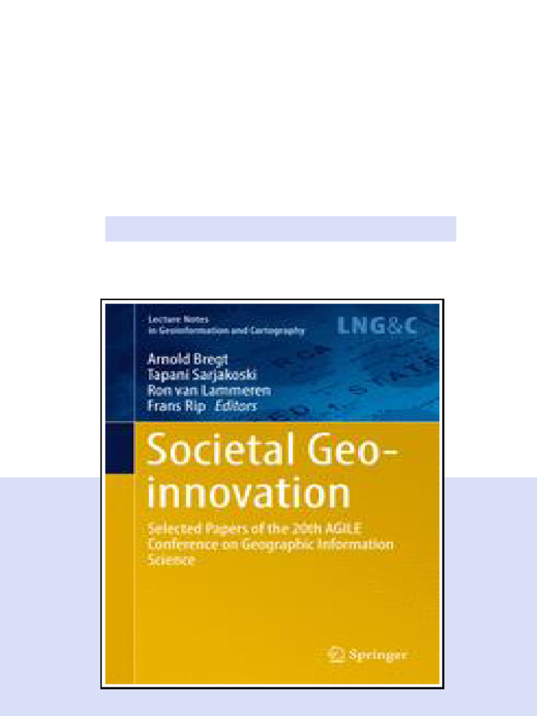 Societal Geoinnovation Selected Papers Of The 20th Agile Conference On ...