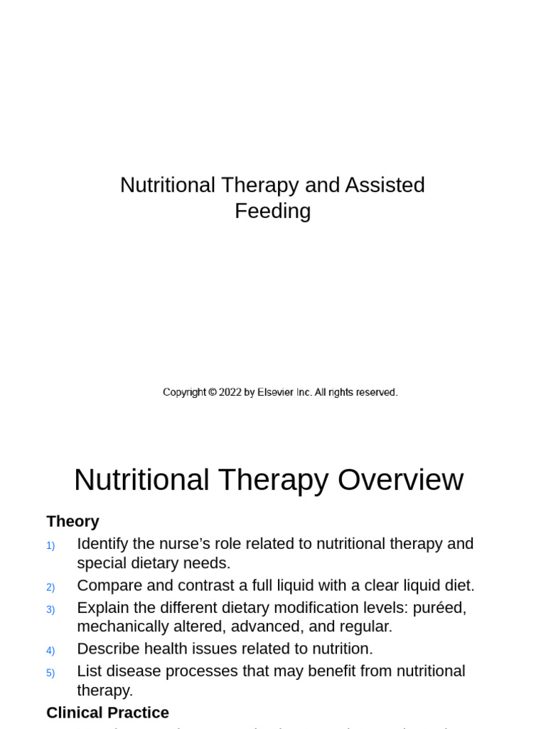 Nutritional Therapy and Assisted Feeding | PDF | Fat | Obesity