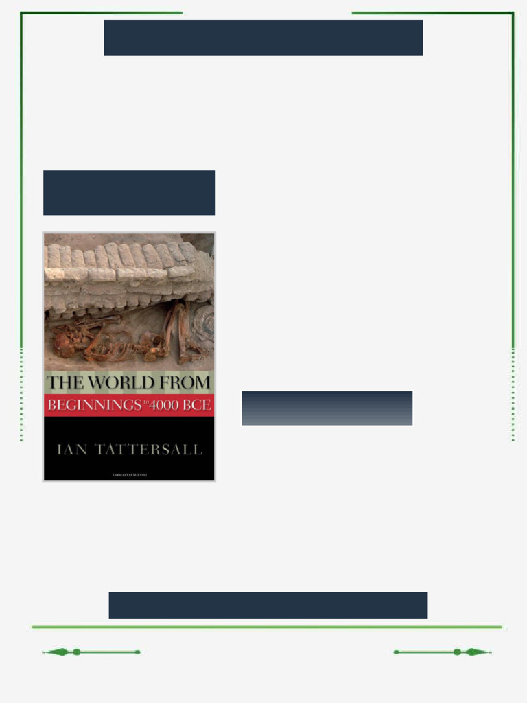 The World from Beginnings to 4000 BCE 1st Edition Ian Tattersall ebook ...