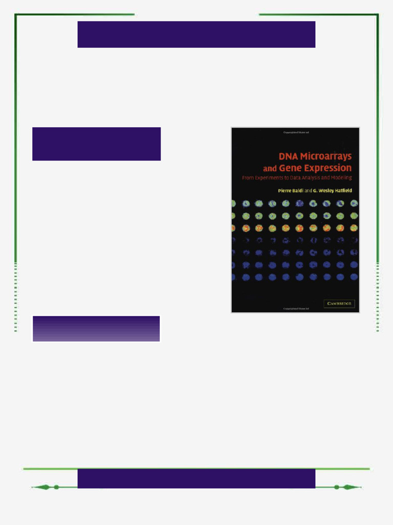 DNA Microarrays and Gene Expression From Experiments to Data Analysis ...