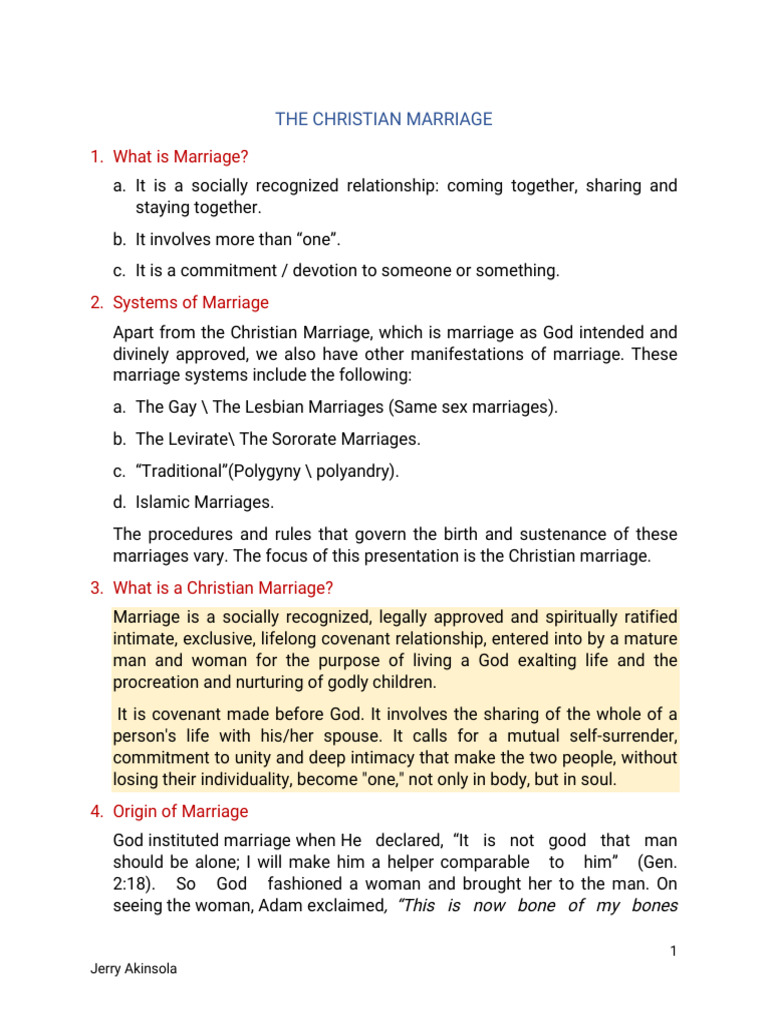 Understanding Christian Marriage Principles | PDF