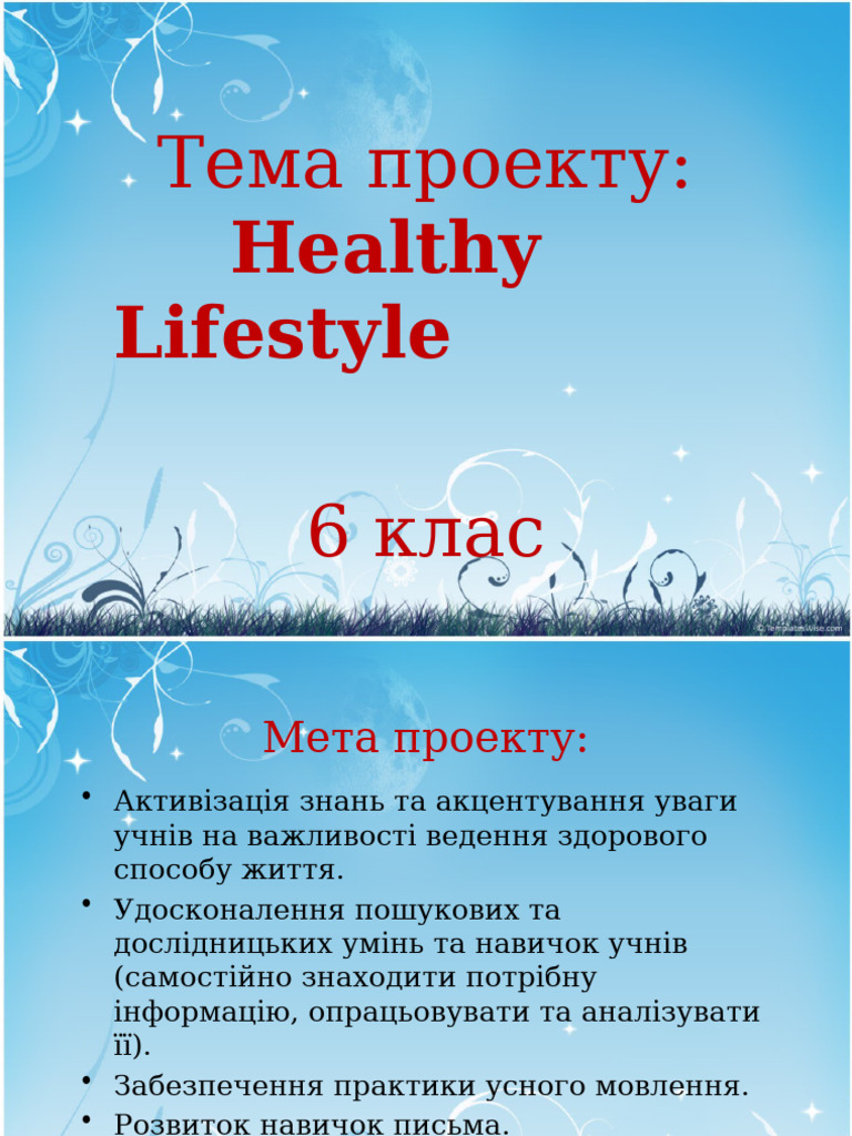 Project Healthy Living 6th Form | PDF
