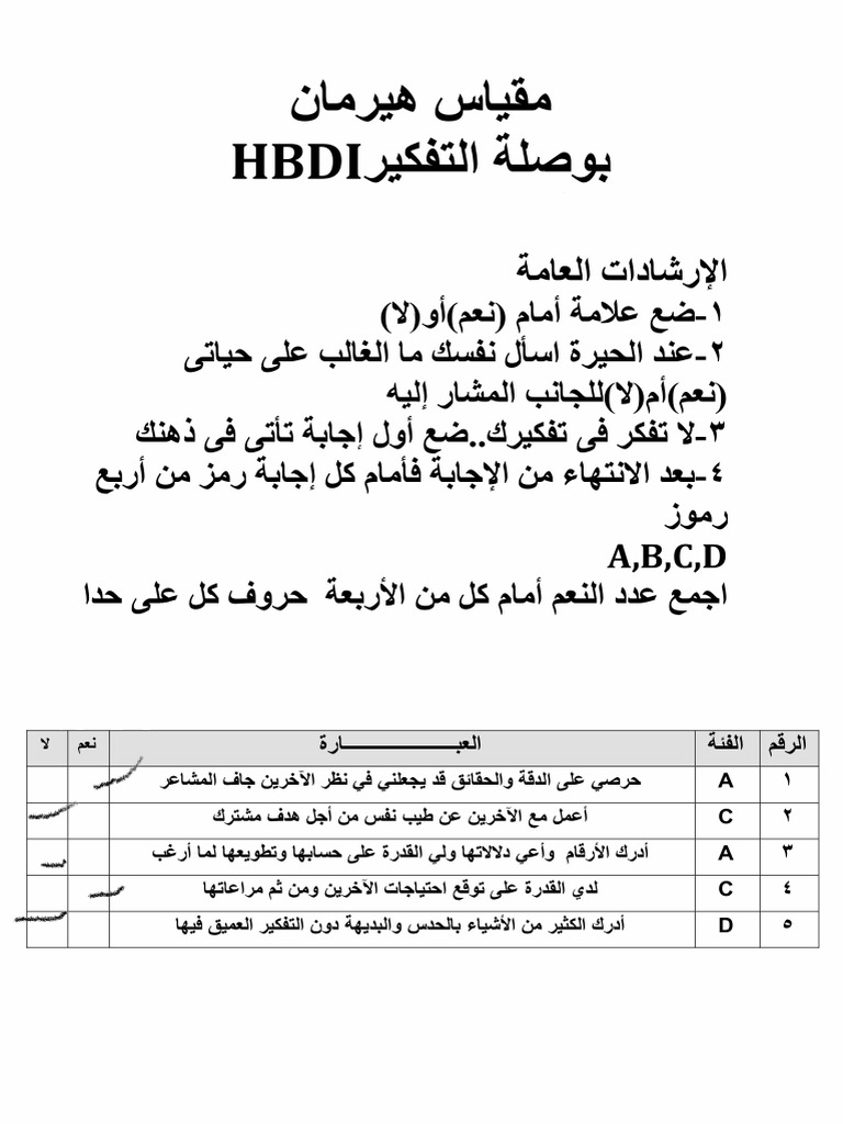 Hbdi 1 | PDF