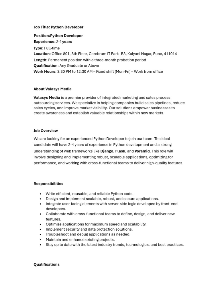 Python Developer | PDF | Python (Programming Language) | Cloud Computing