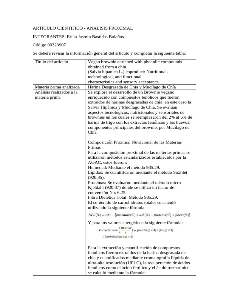 Analisis Proximal Analisis Articulo Cientifico 202410 | PDF | Veganismo ...
