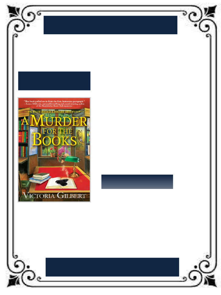 A Murder for the Books Blue Ridge Library Mystery 1 1st Edition ...