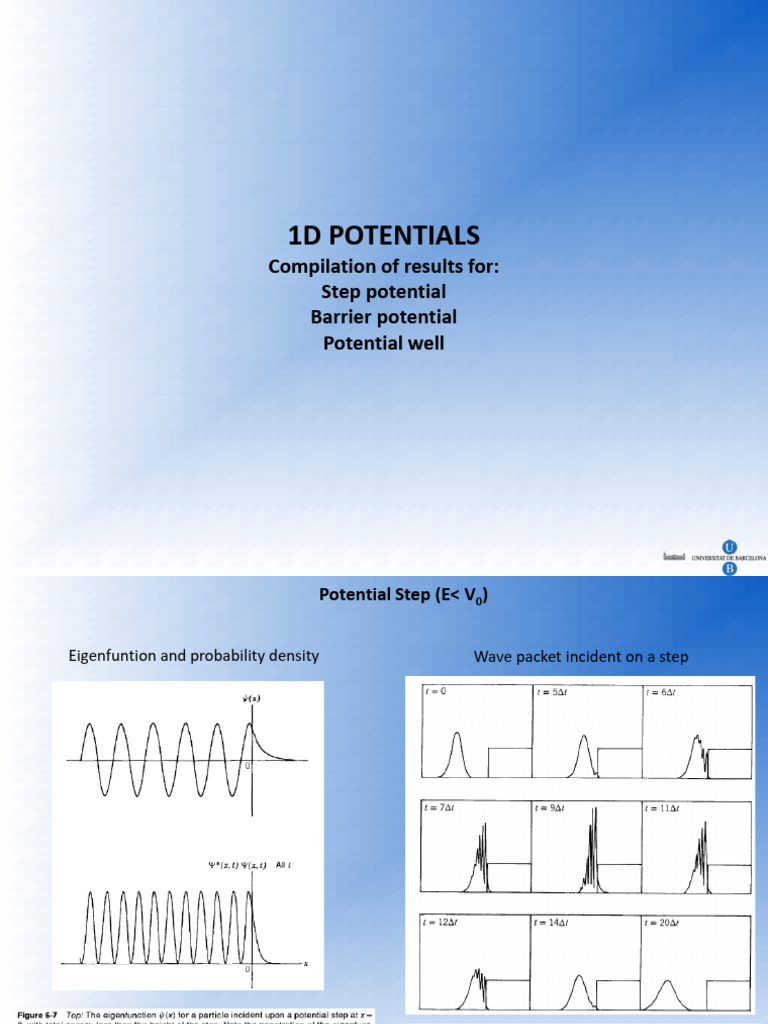 Tema 4 - 1D Potentials | PDF | Electromagnetic Radiation | Oscillation