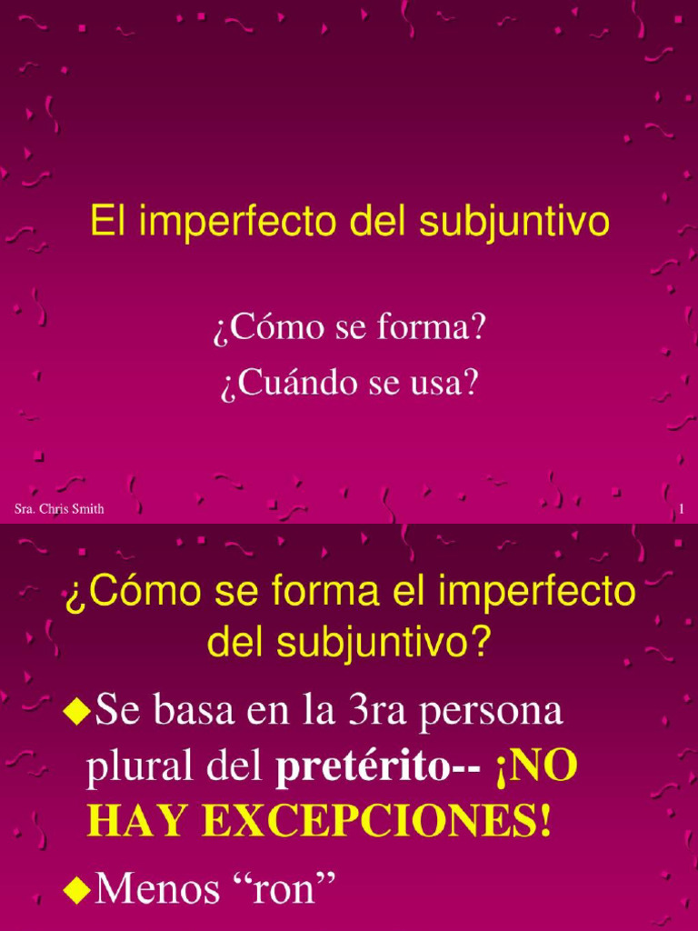 Imperfecto Subjuntivo | PDF